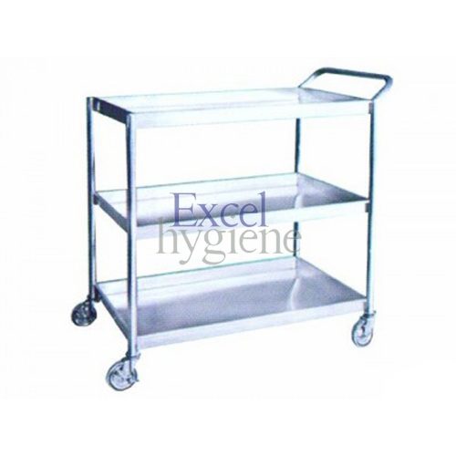 STAINLESS STEEL 3 TIER TROLLEY – Excel Hygiene Sdn Bhd
