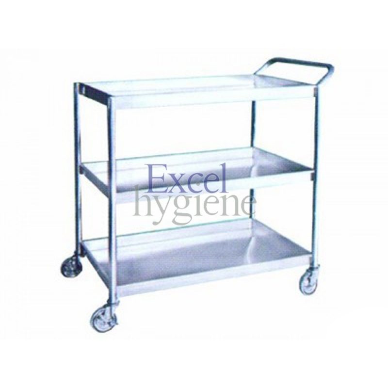 STAINLESS STEEL 3 TIER TROLLEY – Excel Hygiene Sdn Bhd